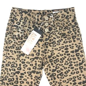 Jeans | Almost Famous Animal Print Mid Rise Skinny Jeans | Poshmark